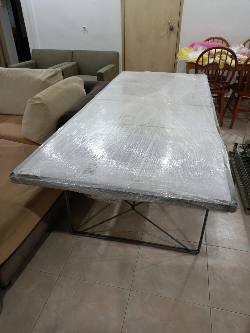 IKEA Long Glass Table, Furniture & Home Living, Furniture, Tables ...