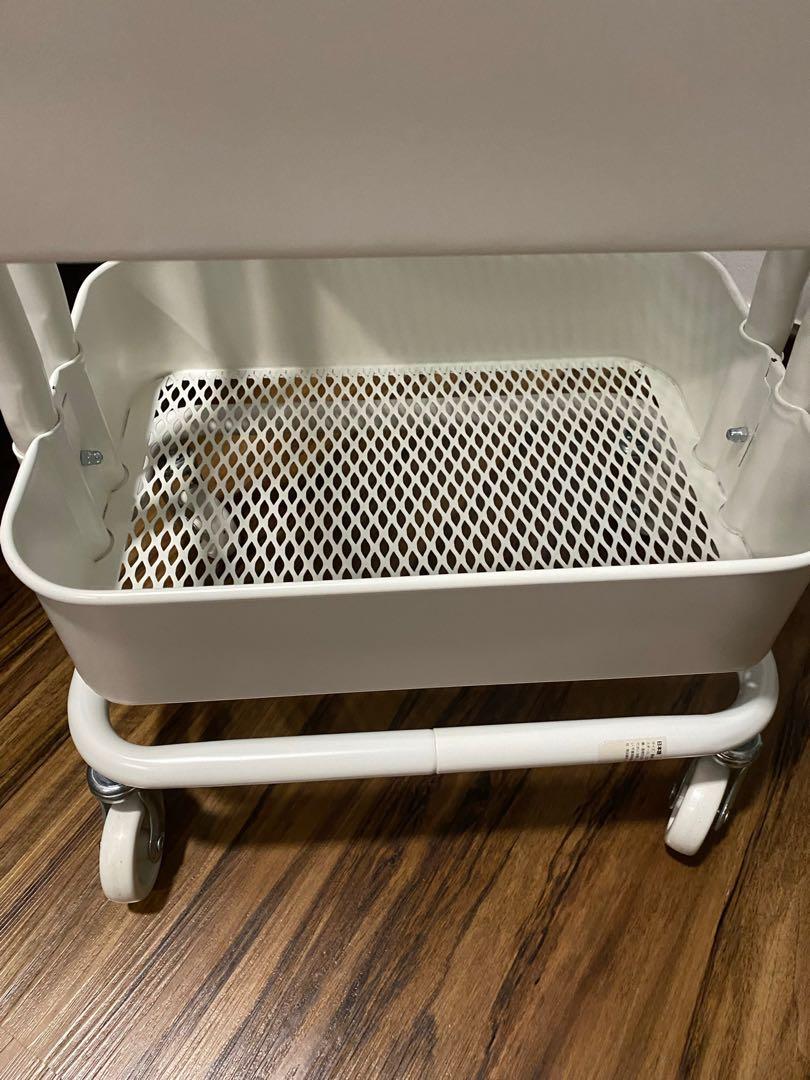 IKEA RASHULT TROLLEY WHITE 38x28x65 cm, Furniture & Home Living, Home ...