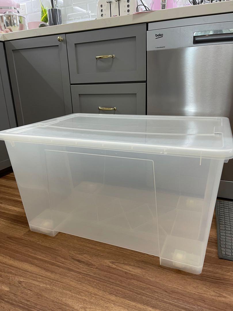 IKEA Samla storage box 130L with wheels, Furniture & Home Living, Home ...
