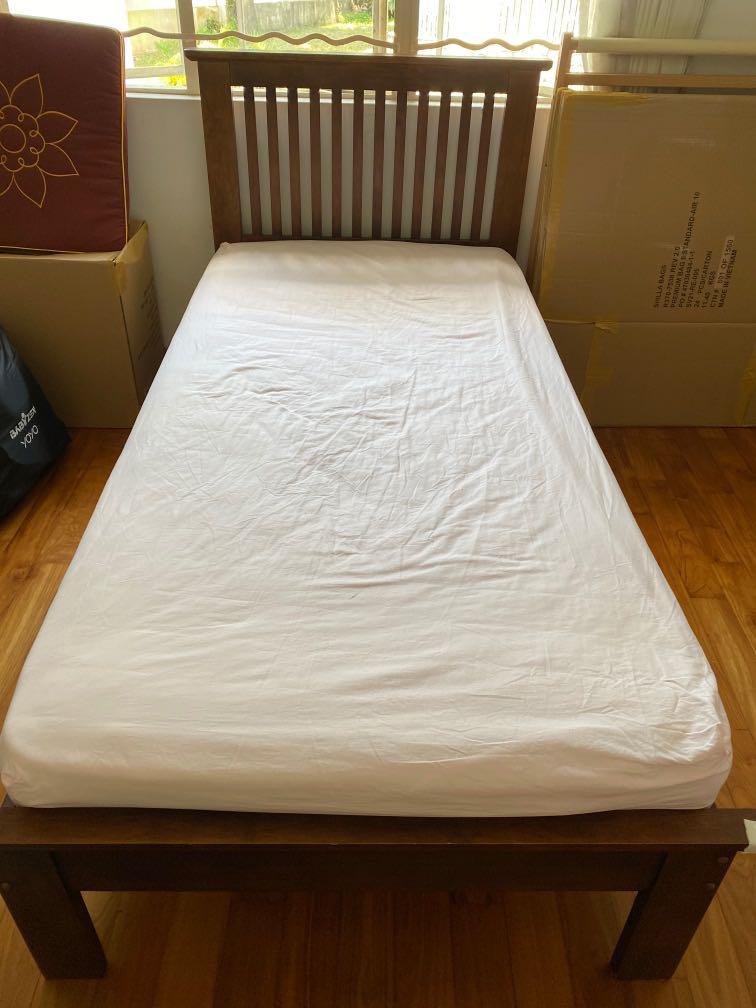 Free giving away Ikea mint bed frame, Furniture & Home Living ...