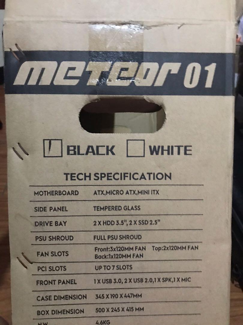 Inplay Meteor 01 gaming pc case, Computers & Tech, Desktops on Carousell