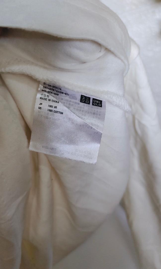 LD 120-136 JUMBO UNIQLO PUTIH BW, Fesyen Wanita, Muslim Fashion, Atasan di Carousell