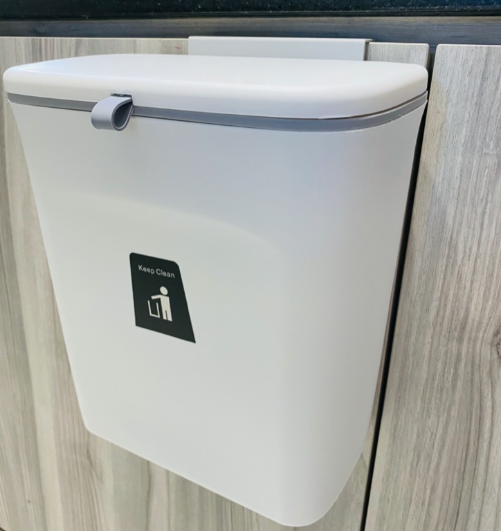 Kitchen dustbin, cover can flip front & back, Furniture & Home Living ...