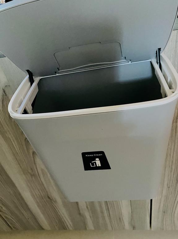 Kitchen dustbin, cover can flip front & back, Furniture & Home Living ...