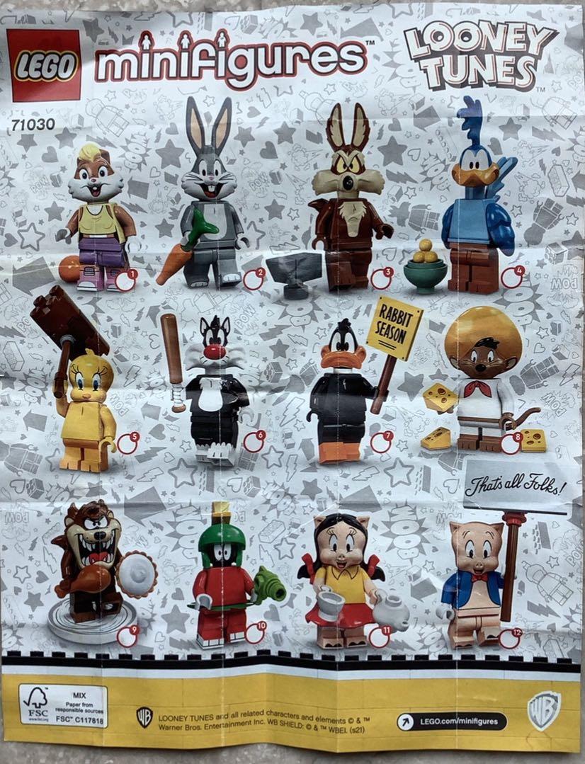 Lego Looney Tunes Road Runner and Wile E. Coyote Minifigures Bundle ...