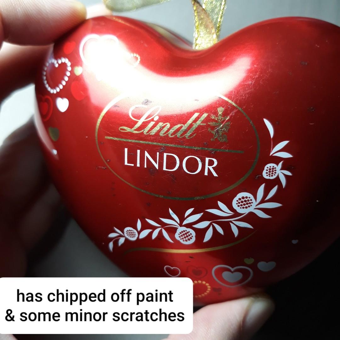 Lindt lindor empty red heart tin, Everything Else, Others on Carousell
