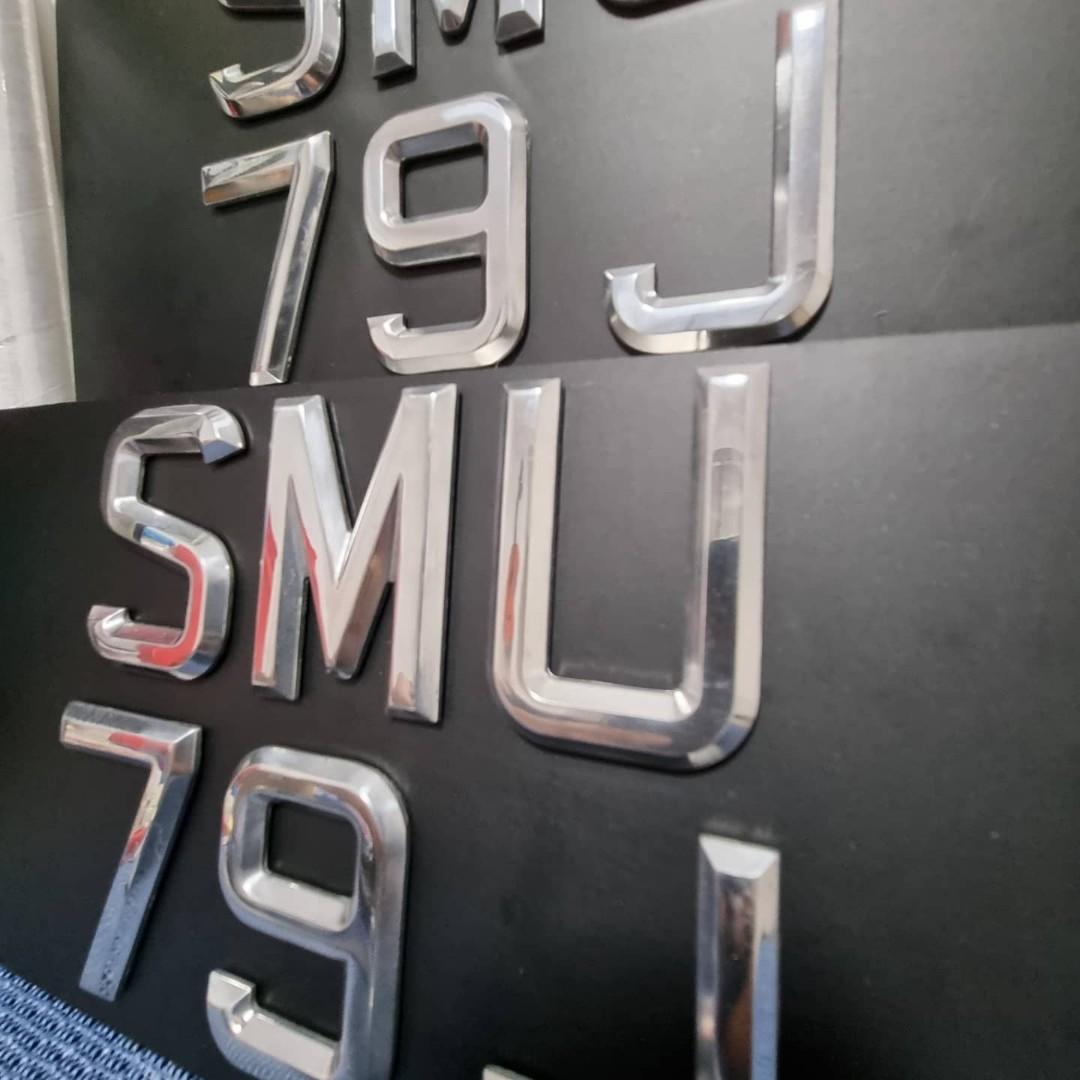 Matte black backing without alphabets., Car Accessories, Car Plates on ...