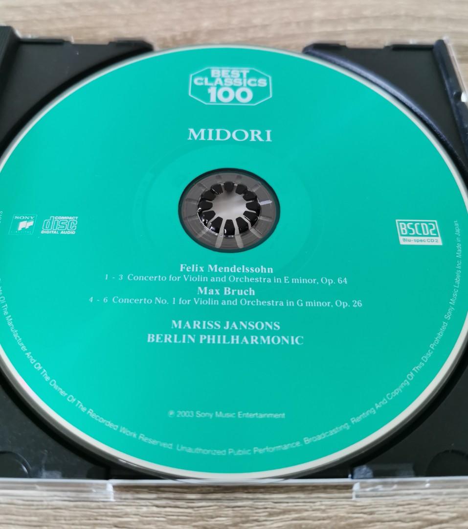 Midori: Mendelssohn & Bruch violin concertos, Hobbies & Toys, Music & Media, CDs & DVDs on Carousell