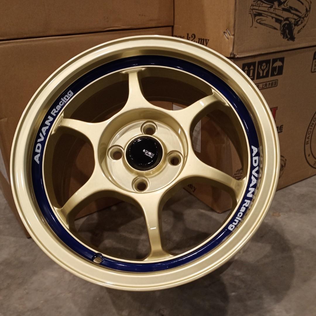 NEW SPORT RIM 15 INCH ADVAN RACING RG1 SAGA CITY VIOS ALZA MYVI JAZZ, Auto Accessories on Carousell