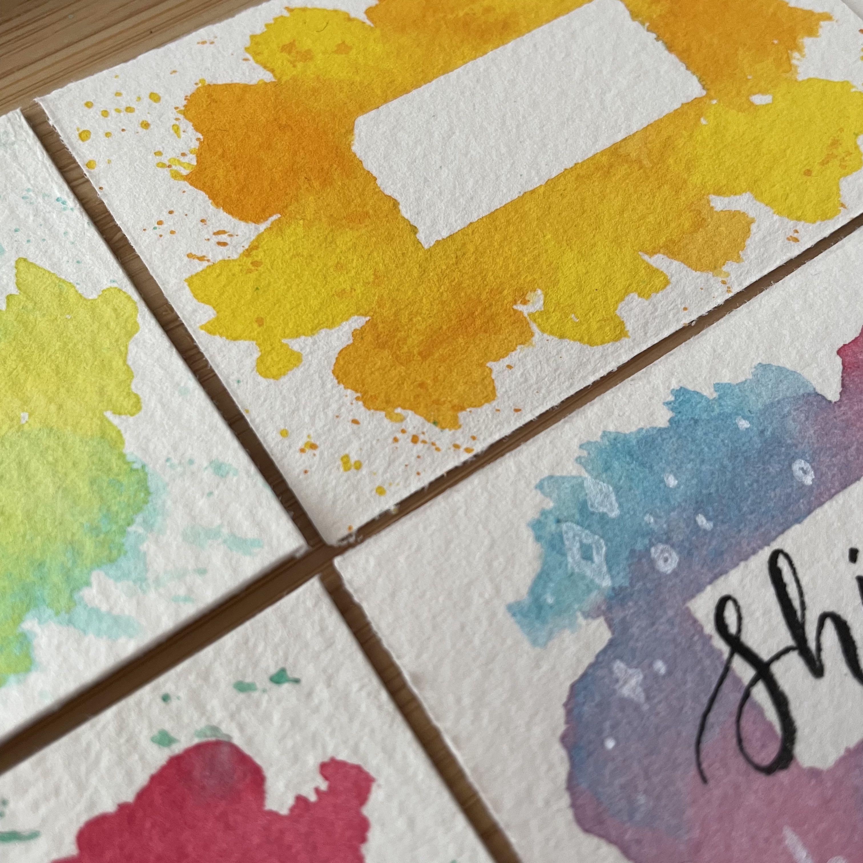 Personalised name card | handmade watercolour name card, Hobbies & Toys ...