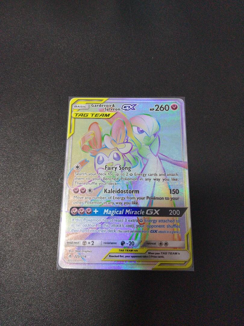 Pokemon TCG Gardevoir & Sylveon Tag Team GX Hyper Rare - SM Unbroken ...