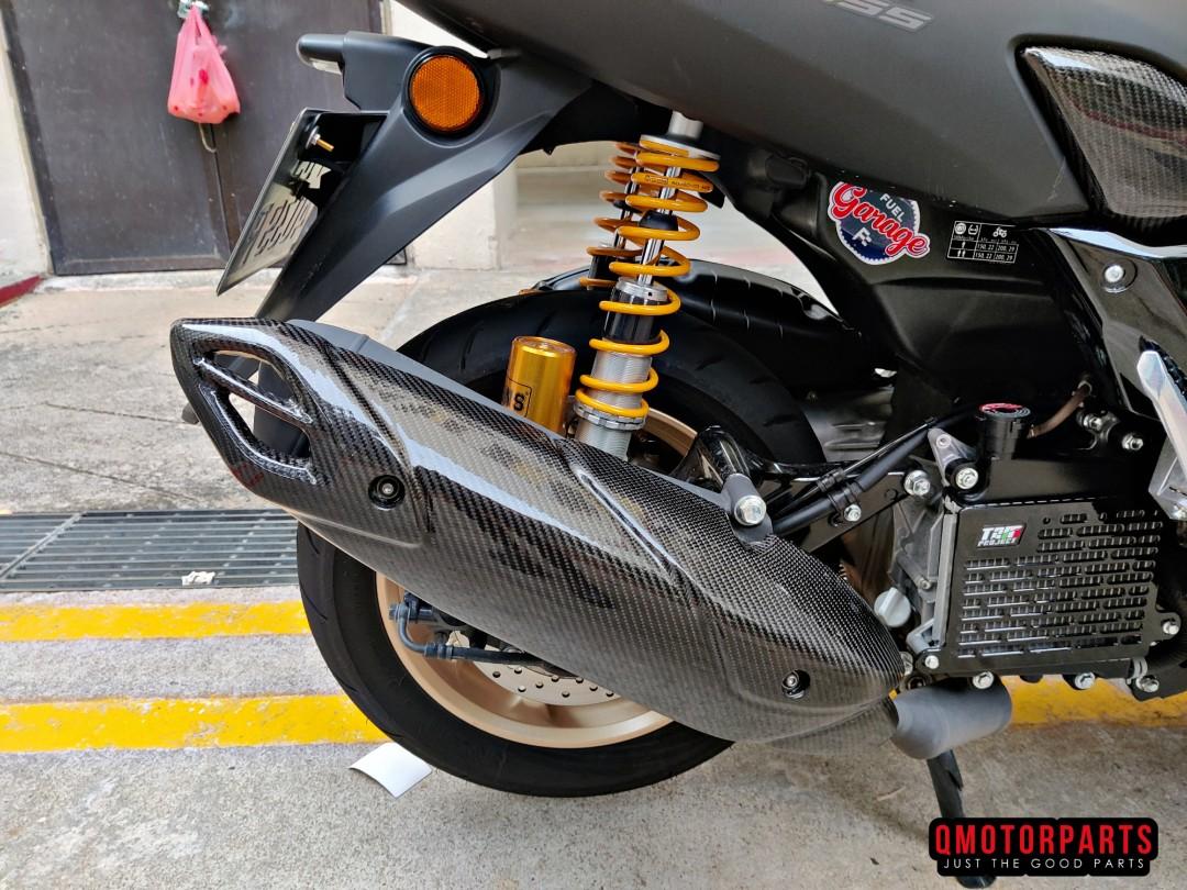 (Ready stock) Yamaha Nmax v2 Aerox Kevlar Carbon Exhaust Muffler Cover ...
