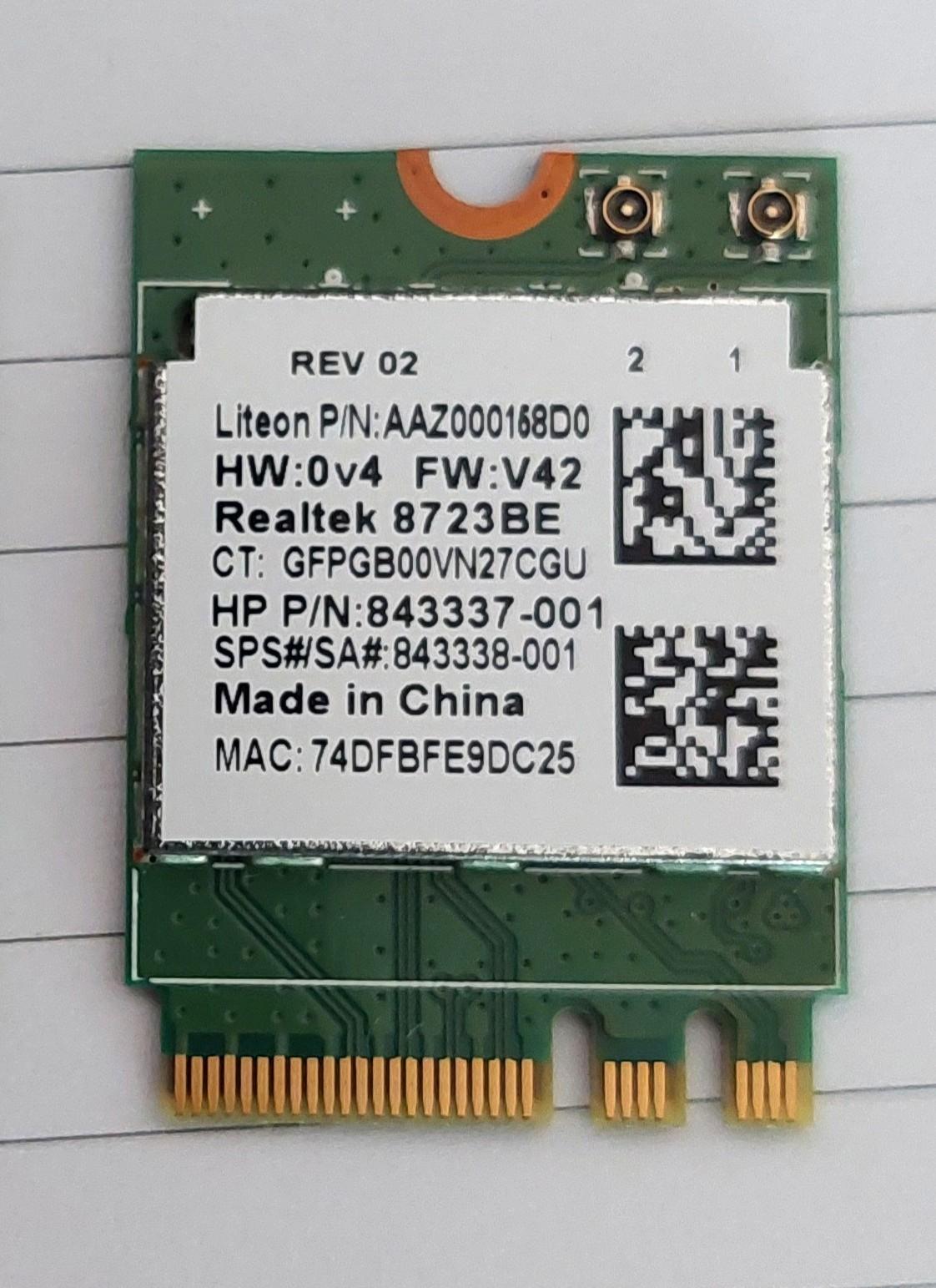 Realtek 8723BE Network card, Computers & Tech, Parts & Accessories ...