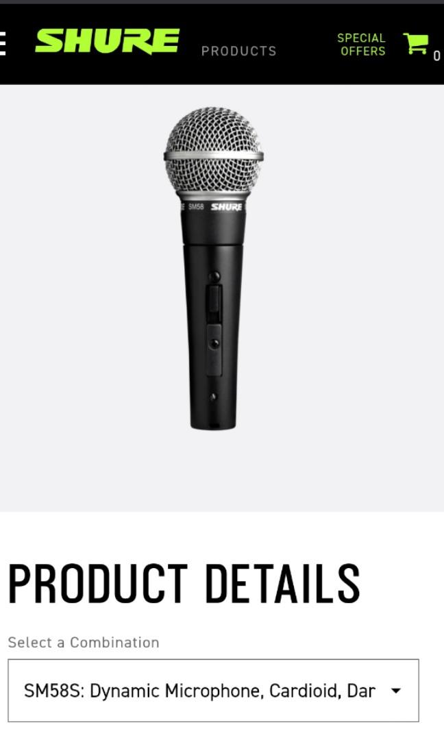 Shure SM56, Audio, Microphones on Carousell