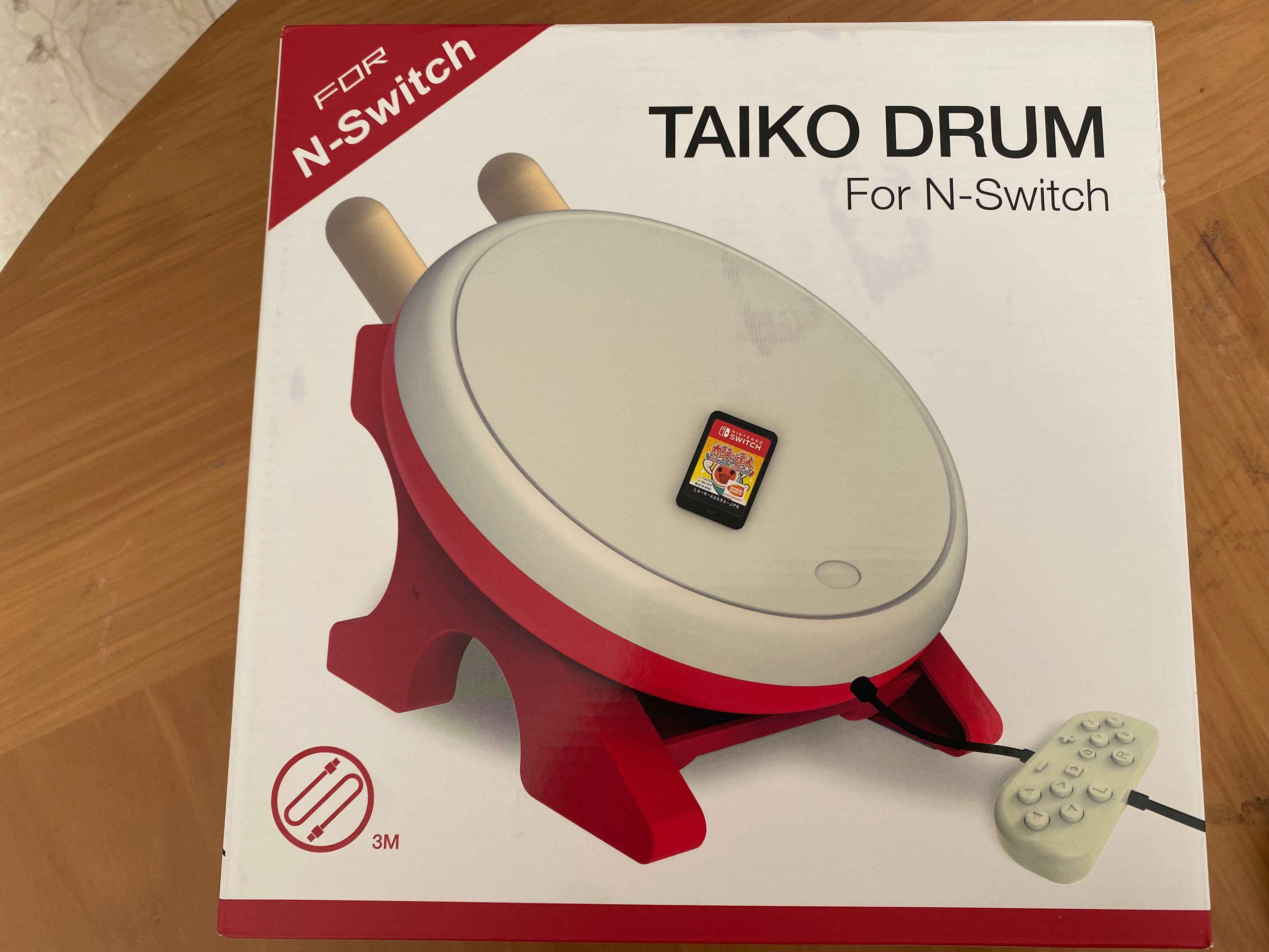 Taiko no Tatsujin NS game card and drum, Video Gaming, Video Games ...
