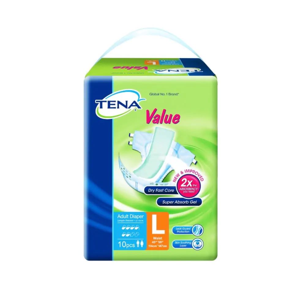 Tena Value Tape Diapers (SIZE L), Beauty & Personal Care, Sanitary ...