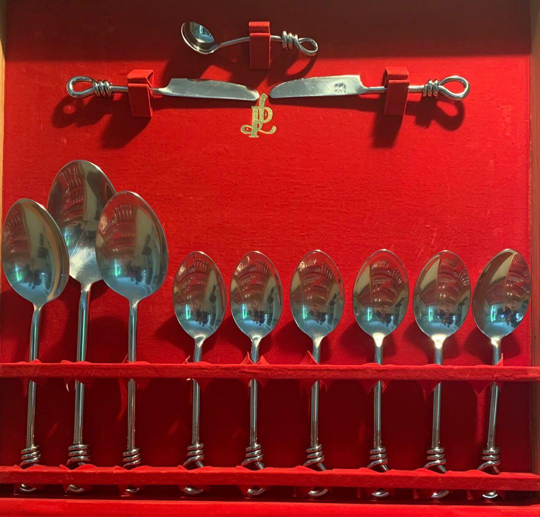 Thai Silverware cutlery set 96 pieces, Furniture & Home Living ...