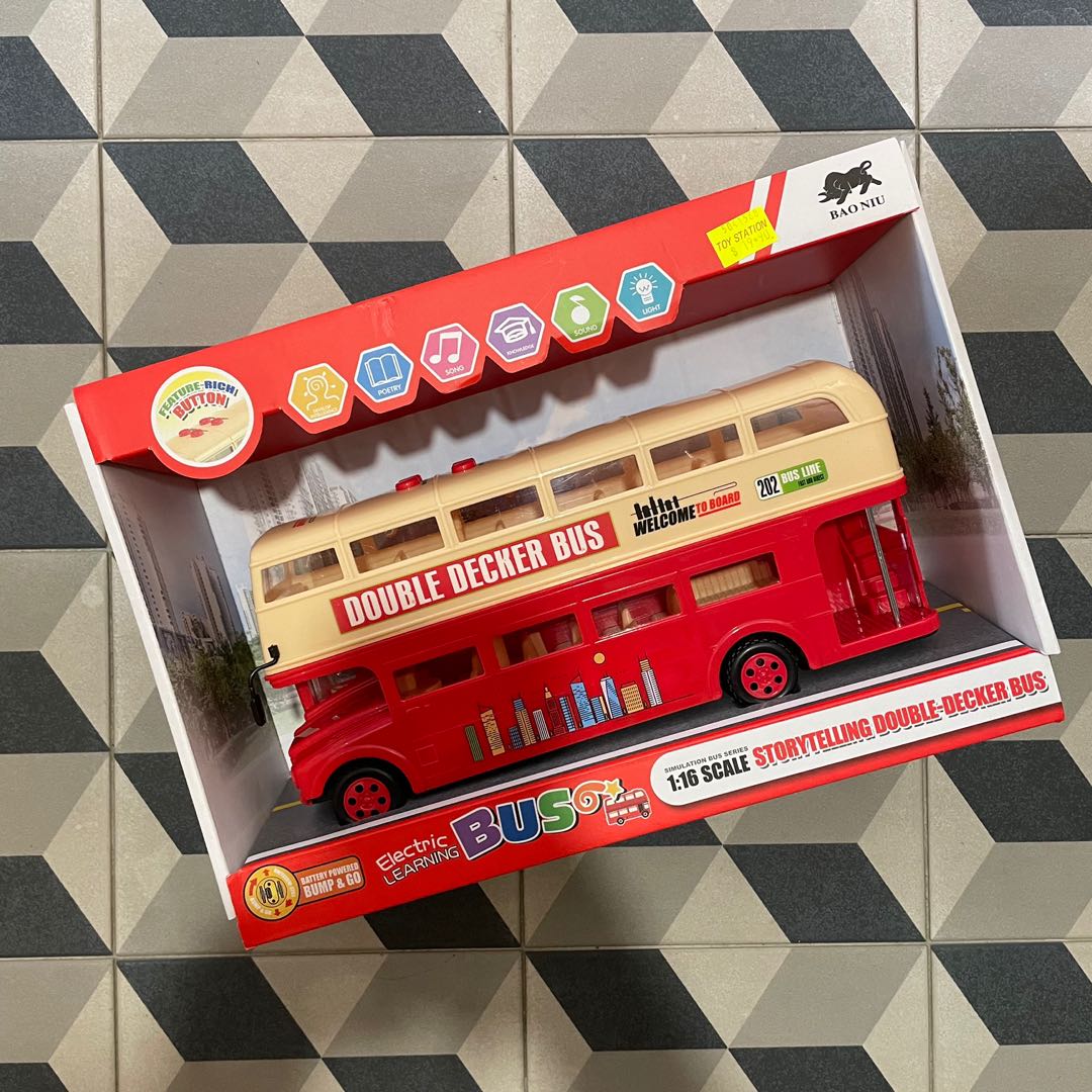 Toy Double Decker Bus with Music and Lights for Children, Hobbies ...