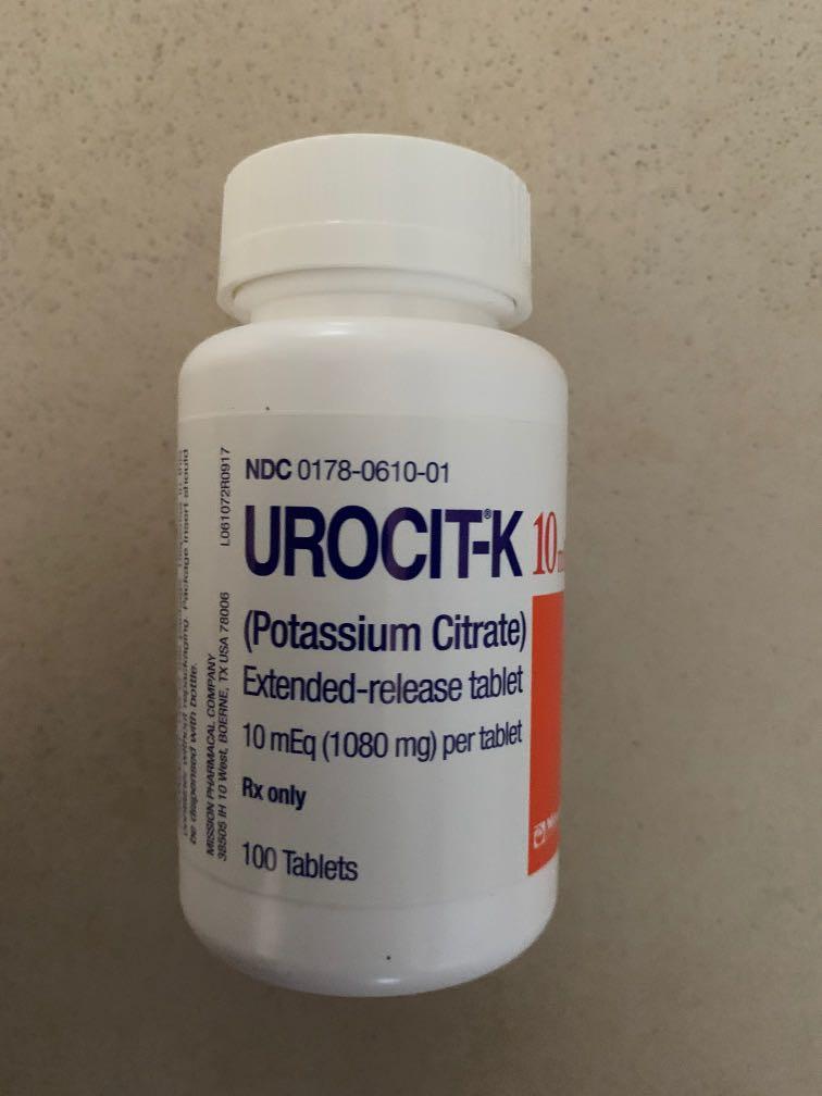 Urocit-K (Potassium Citrate), Health & Nutrition, Health Supplements ...