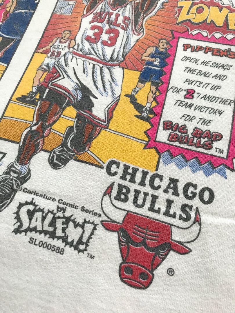 Vintage 90s Chicago Bulls Caricature comic Series By Salem, Men's ...