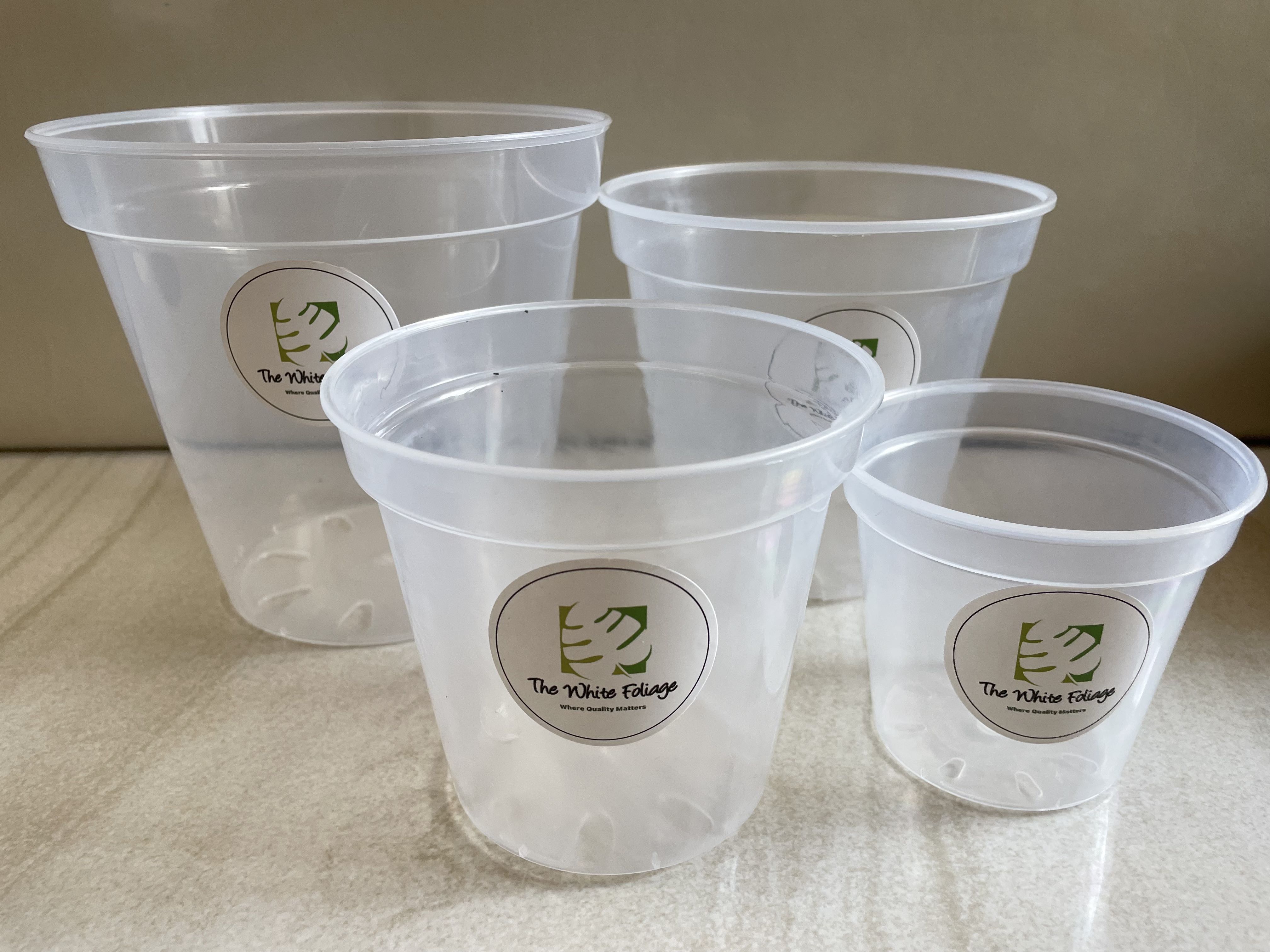 Wholesale Plastic Transparent Clear pots 10cm, 13cm, 15cm, 18cm, 20cm ...