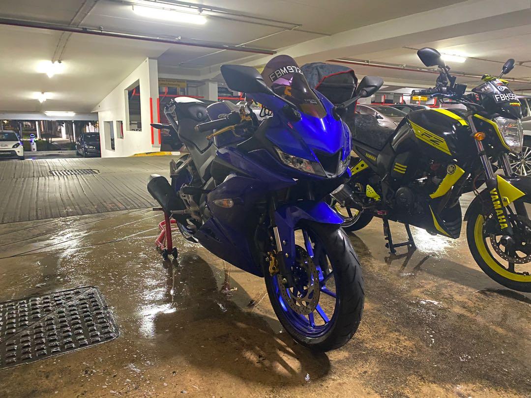 Yamaha R15 V3 Bike Wash / Motorcycle Detailing, Motorcycles, Motorcycle ...
