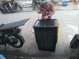 102 liters black storage boxes, Furniture & Home Living, Home ...