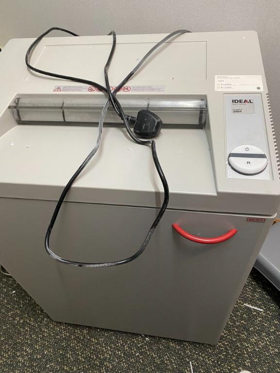 大型 A3 400mm 微粒狀碎紙機 德國製造 Ideal 3804 CC 2x15mm 11張 165公升 micro cross cut paper shredder 中重型粒狀碎紙機 P ...