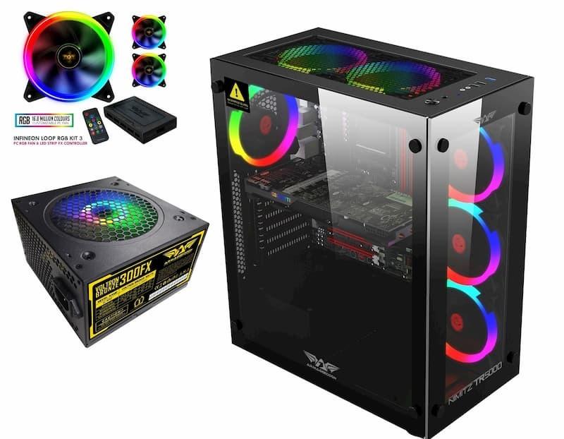 Armaggeddon Nimitz TR5000 Micro ATX Gaming Case (Black/ White), Video ...