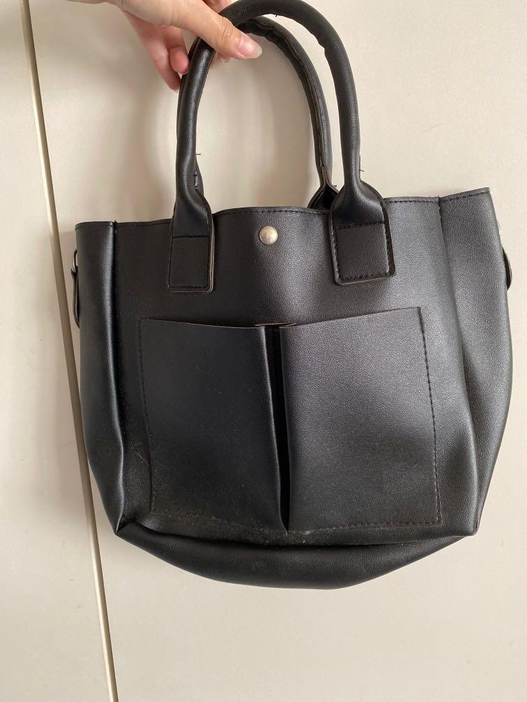 Basic black bag, Women's Fashion, Bags & Wallets, Tote Bags on Carousell