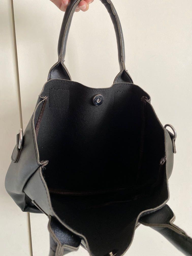 Basic black bag, Women's Fashion, Bags & Wallets, Tote Bags on Carousell