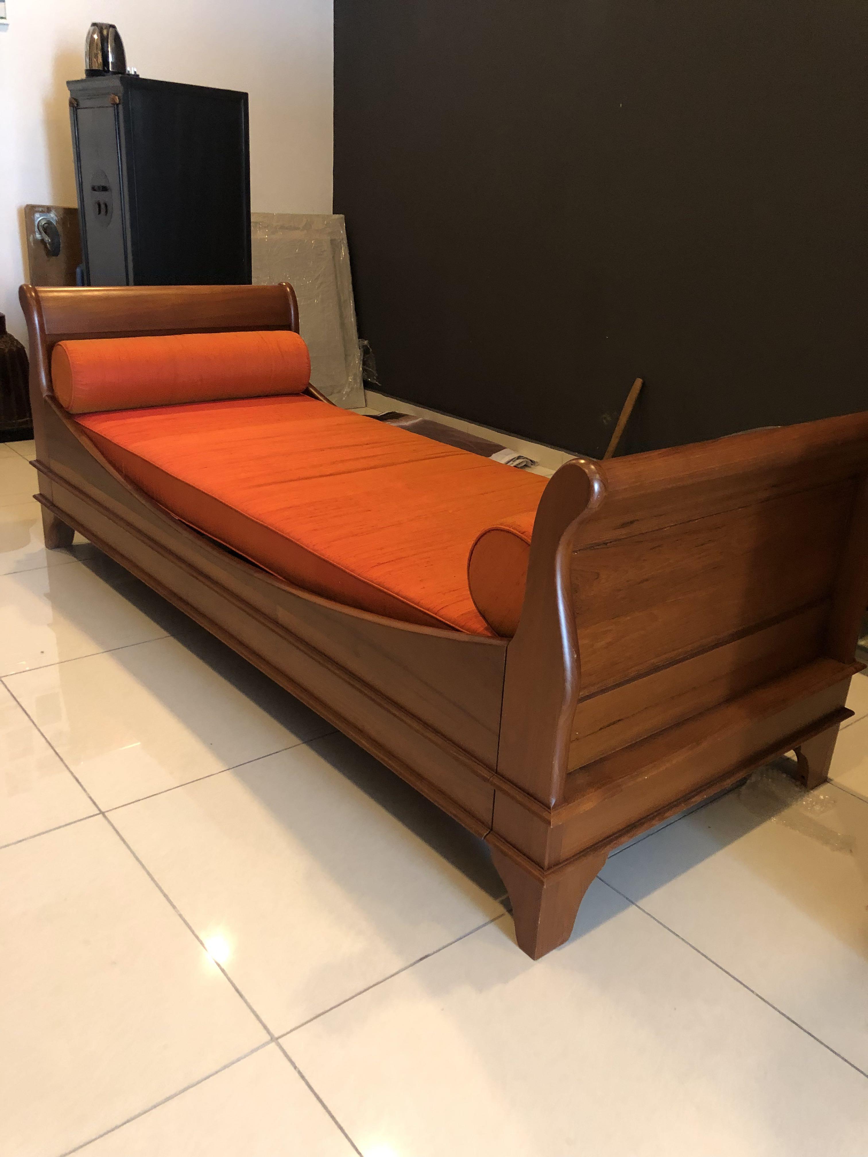 Burmese Teak Day Bed, Furniture & Home Living, Furniture, Bed Frames ...
