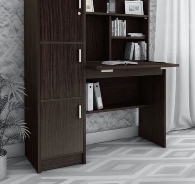 Dark Brown Study Table, Furniture & Home Living, Furniture, Tables ...