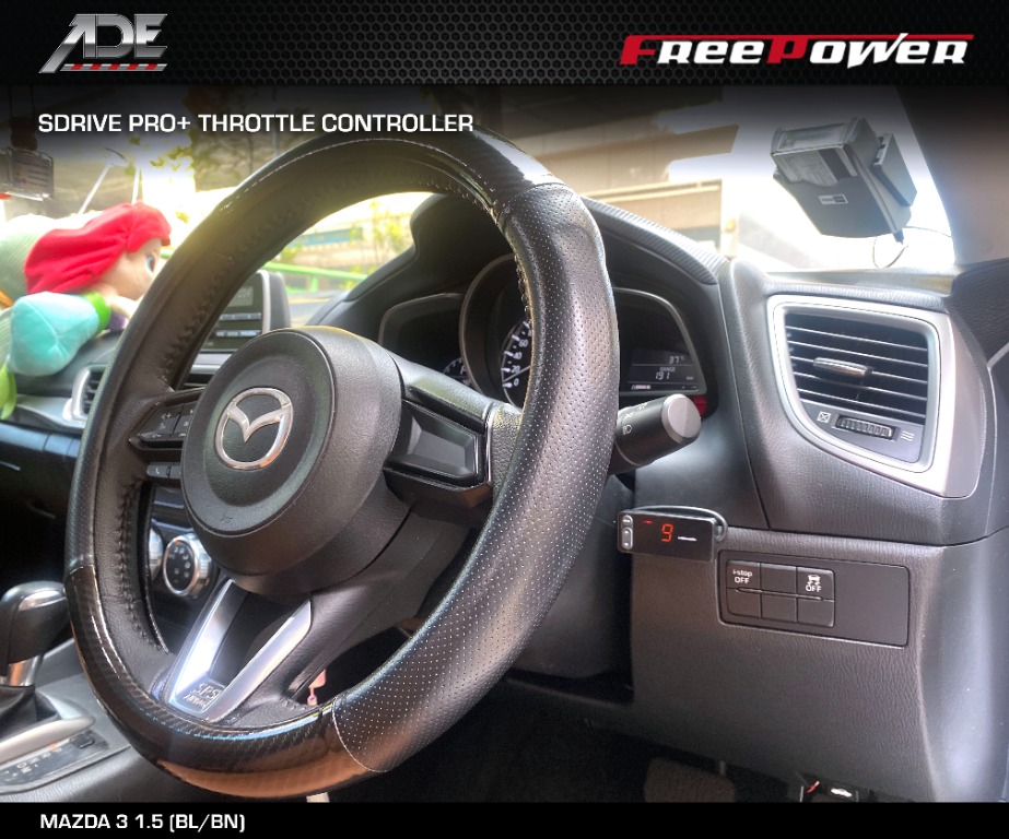 FREEPOWER SDRIVE PRO+ THROTTLE CONTROLLER ON MAZDA 3 1.5 (BL/BN), Car ...