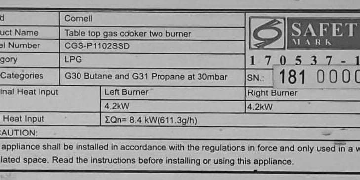 Gas Stove with Regulator, TV & Home Appliances, Kitchen Appliances, BBQ ...