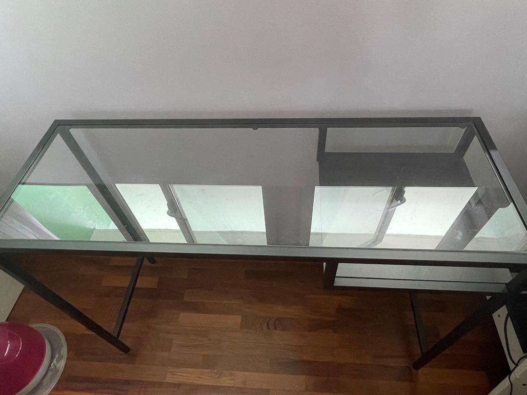 IKEA VITTSJO Glass Laptop Table, Furniture & Home Living, Furniture ...