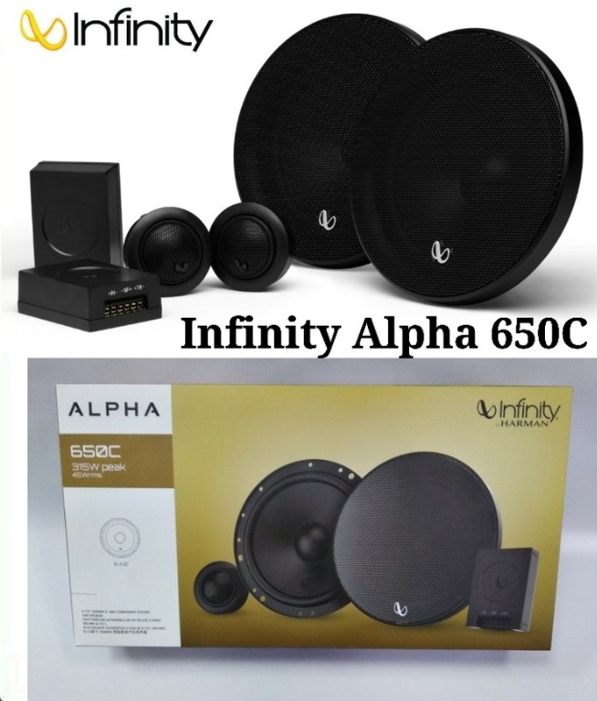 Infinity Alpha 650C Component Car Speakers 6.5inch 315W, Car Parts ...