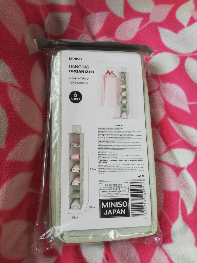 MINISO HANGING ORGANIZER, Furniture & Home Living, Home Improvement ...