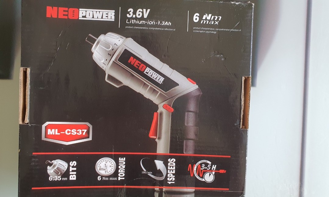 Neo power 3.6v cordless screw driver, Furniture & Home Living, Home ...