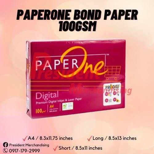 Paper One 100GSM (A4,Short,Long), Hobbies & Toys, Stationary & Craft ...