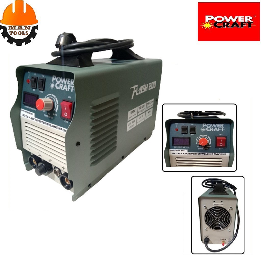 Powercraft DC TIG & ARC Inverter Welding Machine PTW 205i, Commercial ...