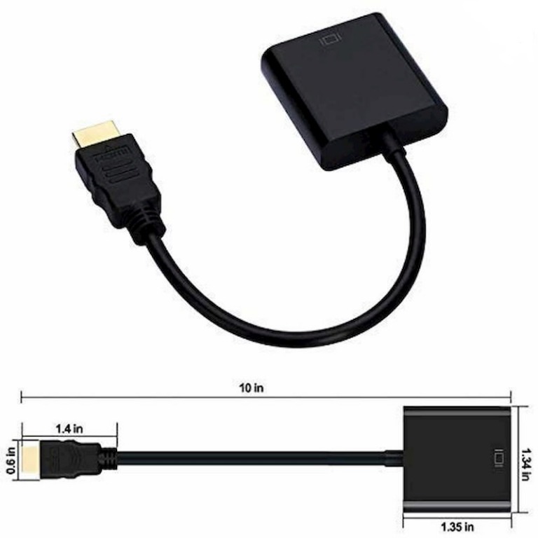 RST 1080P HDMI Male to VGA Female Video Converter Adapter Cable - 20cm ...