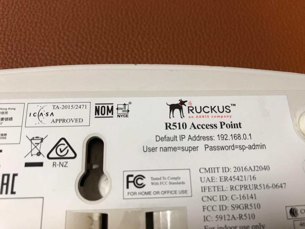 Ruckus R510 Access Point (Unleashed AP), Computers & Tech, Parts ...