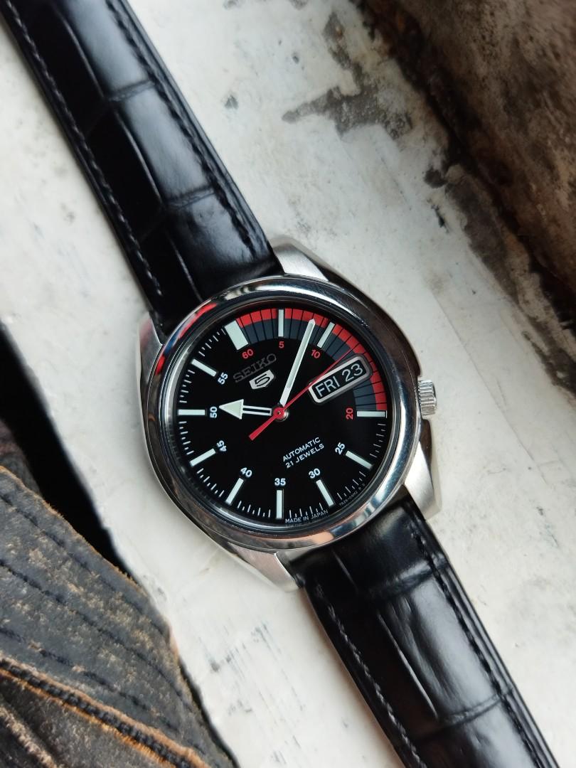 Seiko SNK375 Speedracer Black, Men's Fashion, Watches & Accessories ...