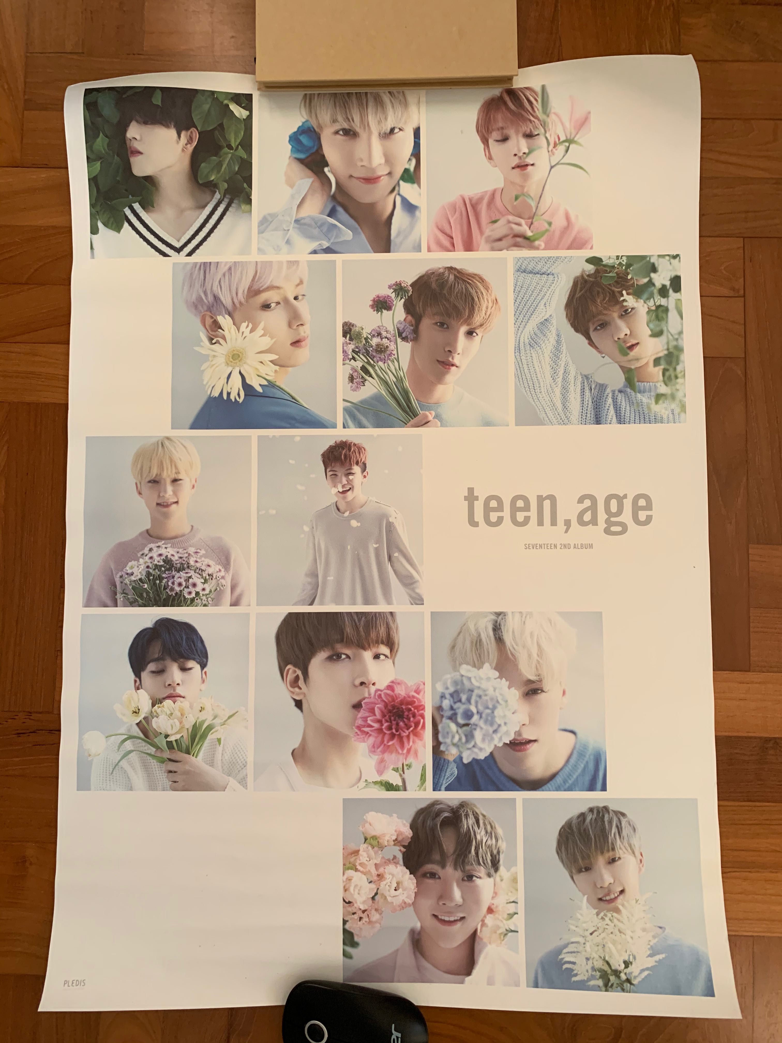 wts SEVENTEEN 2nd album: teen, age official posters (white & rs ver ...