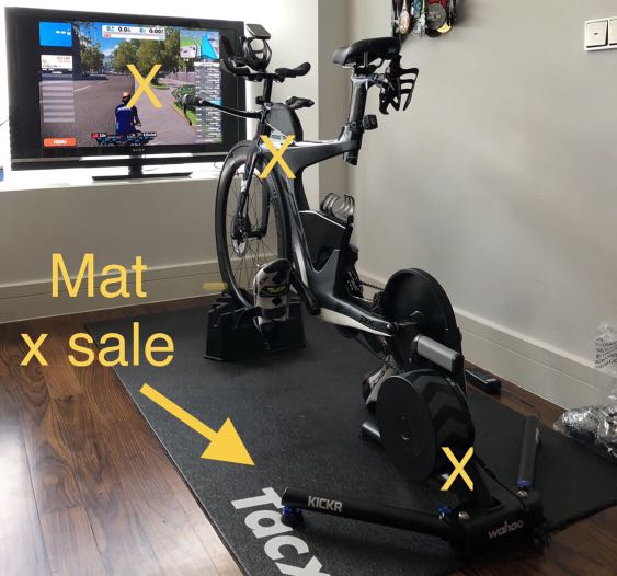 TACX trainer mat rollable, Sports Equipment, Bicycles & Parts, Parts ...