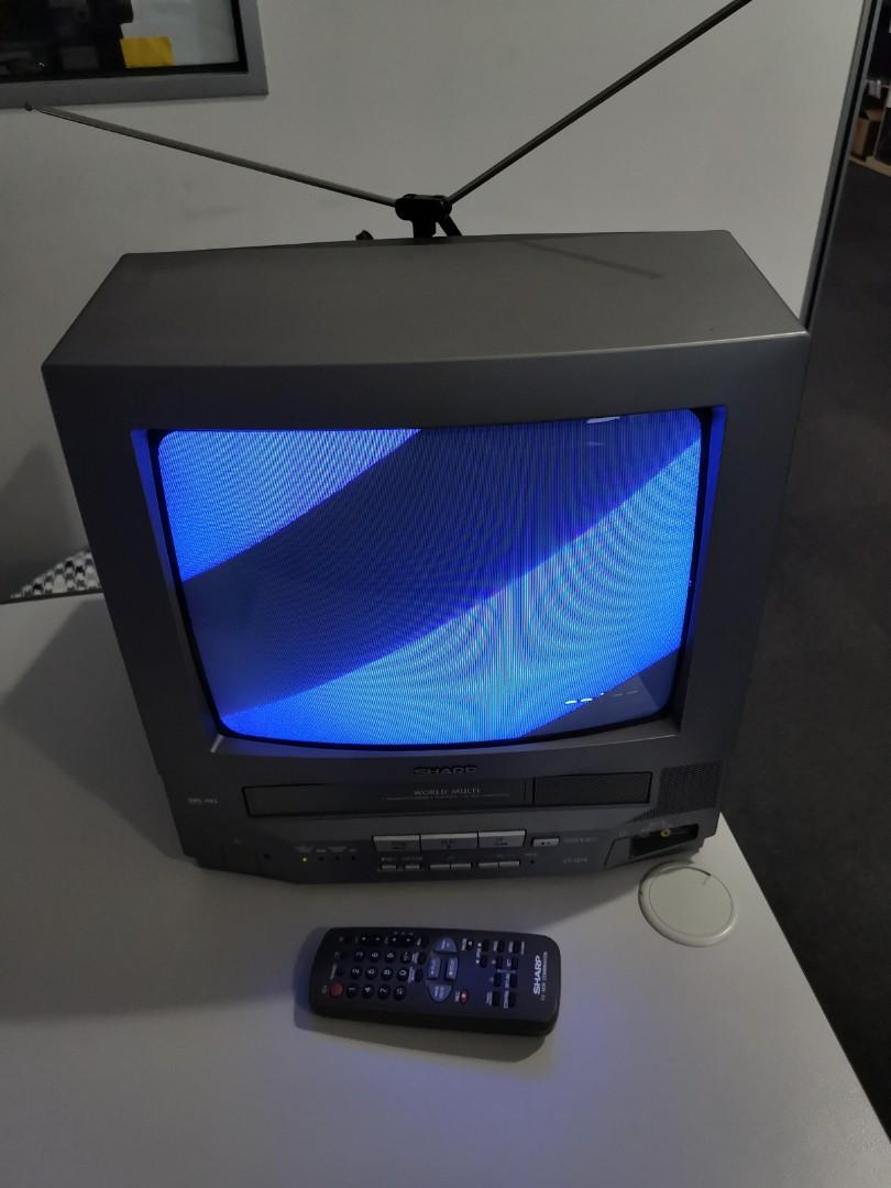 Vintage Sharp TV with VCR, TV & Home Appliances, TV & Entertainment, TV ...