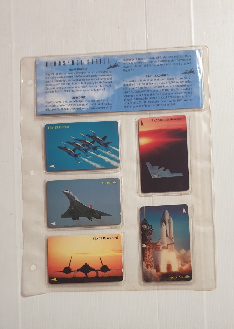 vintage singtel aerospace series phone card set, Hobbies & Toys ...
