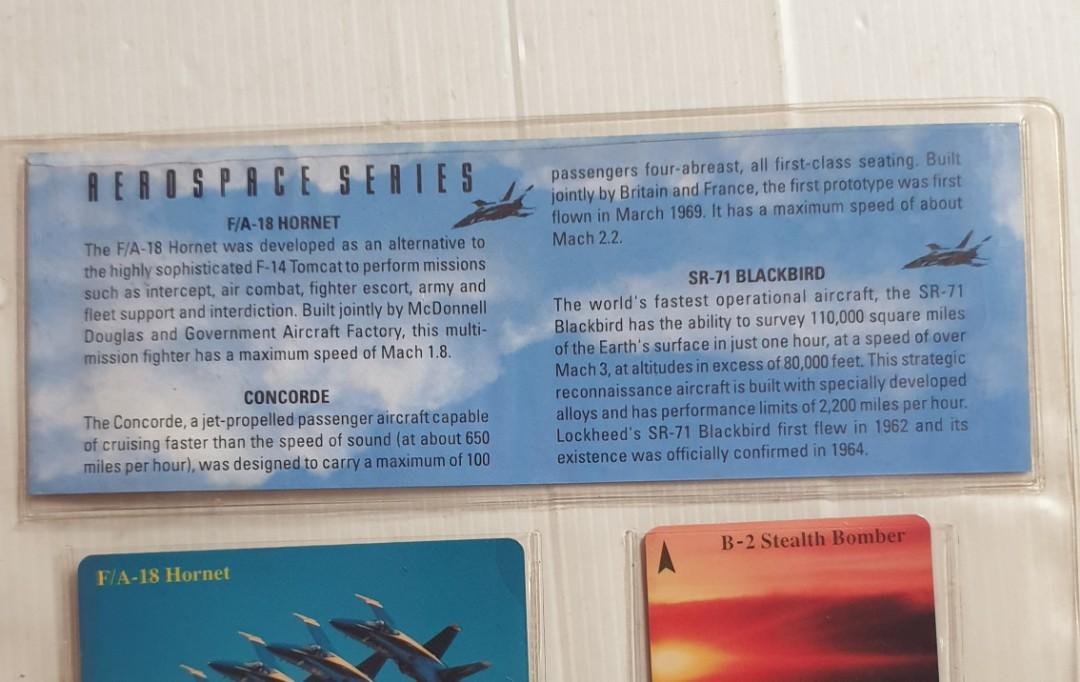 vintage singtel aerospace series phone card set, Hobbies & Toys ...