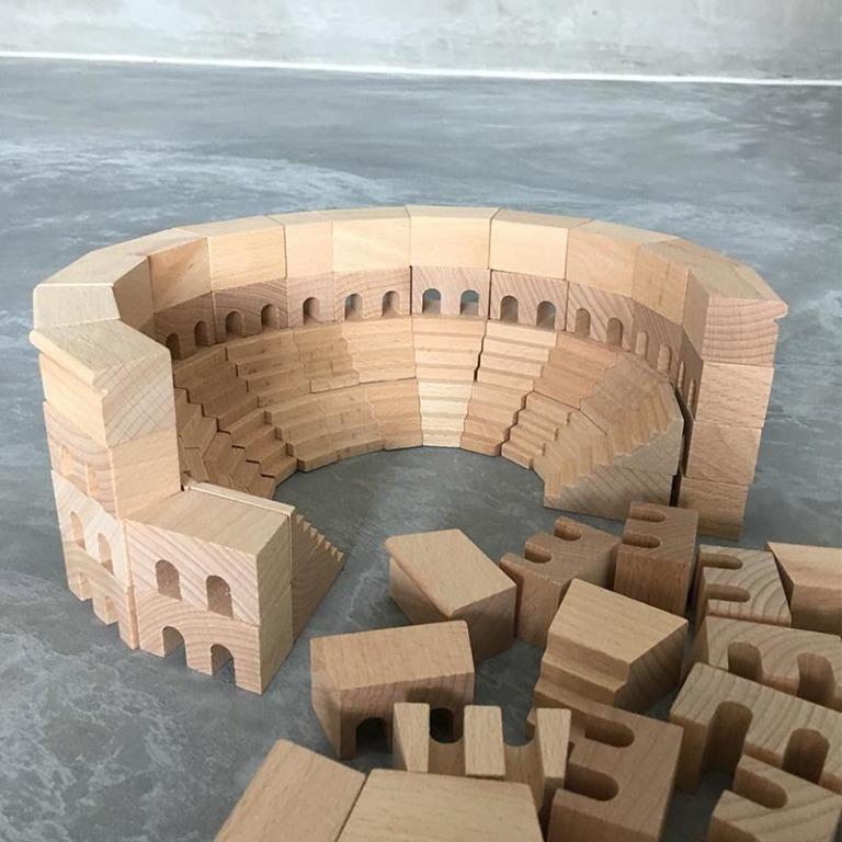 Wooden blocks roman colosseum russian church aladdin wooden toys ...